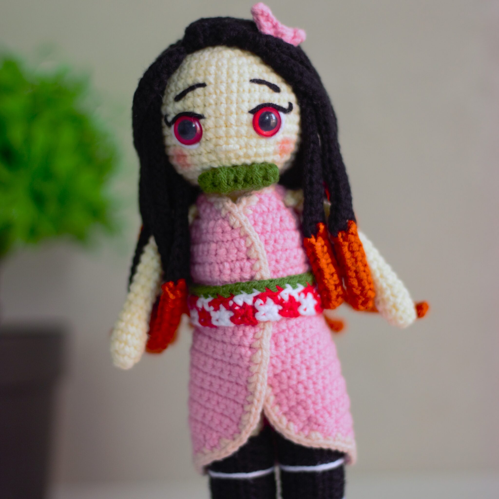 Crochet Nezuko Amigurumi Doll - Crochet Store